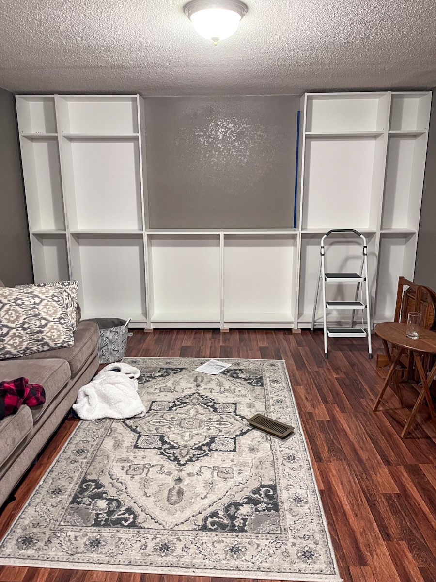 DIY Billy Bookcase Built-Ins - Our Slice of Home - Eggless Recipes